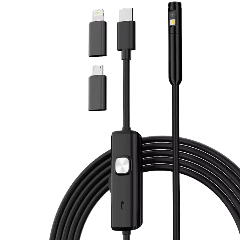 Endoscopio 8mm Dual Lens 2MP IP67 -Lightning/USB-C/MicroUSB - 3,5 m