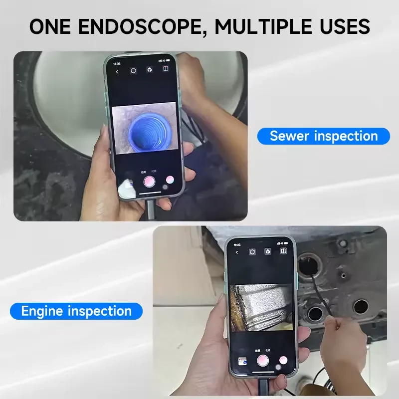 Endoscopio 8mm Dual Lens 2MP IP67 -Lightning/USB-C/MicroUSB - 3,5 m