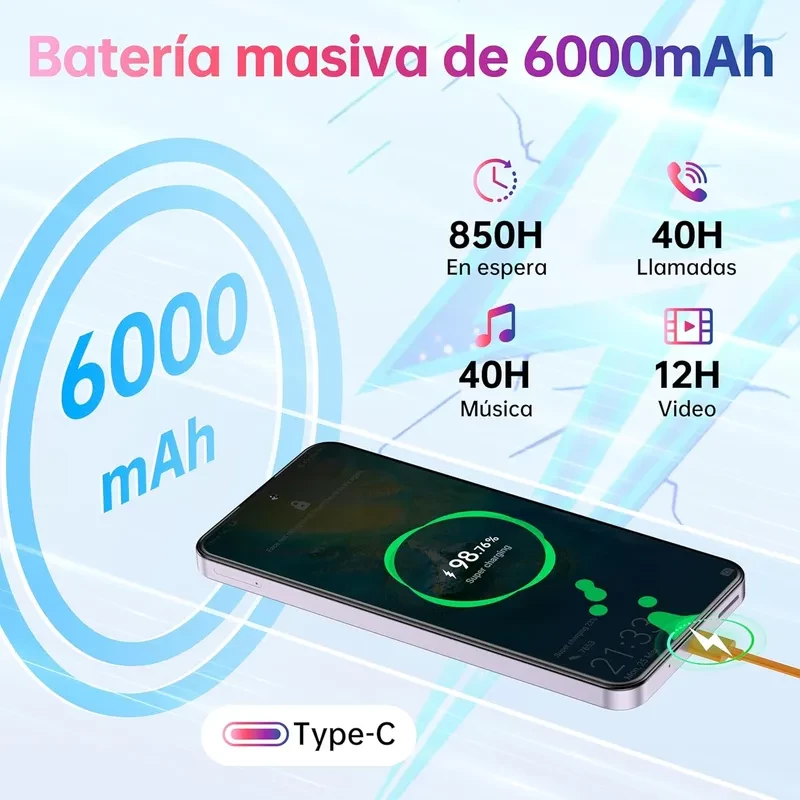 Oukitel C69 512 GB Verde Resolução HD+ 8 GB de RAM Android 15 com ...
