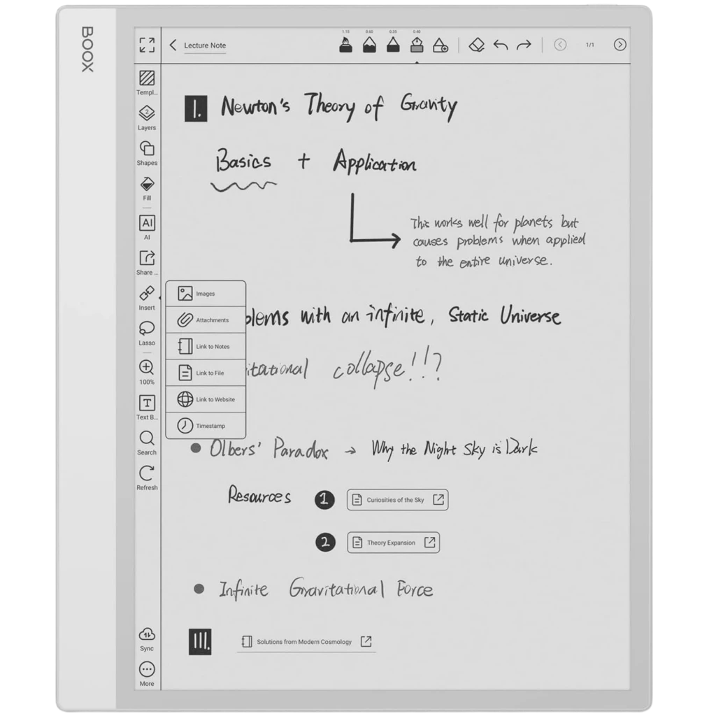 ONYX BOOX Note Max 13,3" eReader 128 GB E Ink Carta 1300