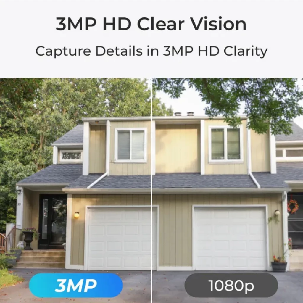 Reolink Argus Series B320 Blanc 3MP Charge solaire Batterie de 4800 mAh ...