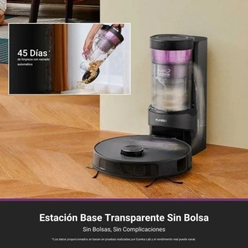 Eureka E20 Plus - Robot Aspirador/Fregador 8000Pa sin bolsa con App