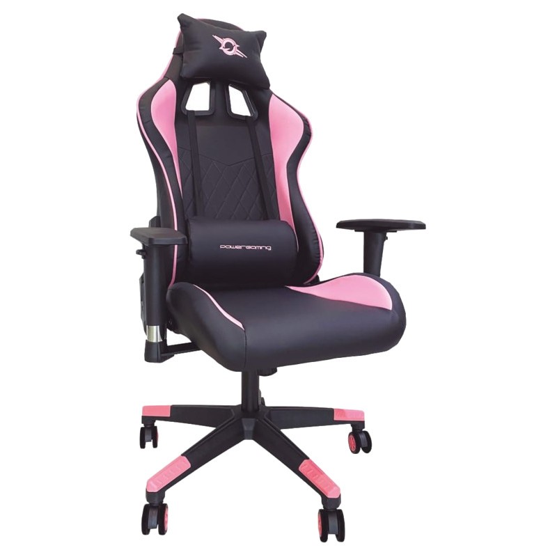Cadeira PowerGaming Rosa V2 - Apoios de Braços 2D - Elevação a gás
